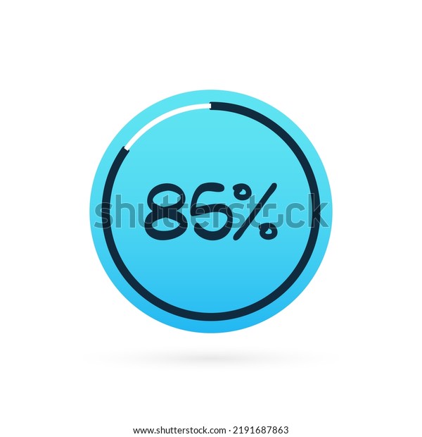 85 Percent Chart Vector Percentage Infographic Stock Vector (Royalty ...