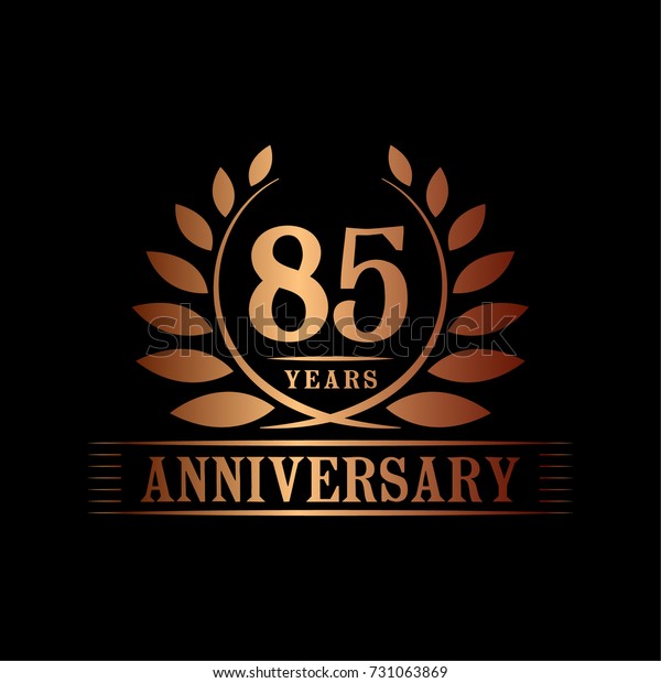 85 Years Anniversary Logo Template Stock Vector (Royalty Free) 731063869