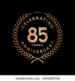 85 Years Design Template 85th Vector Stock Vector (Royalty Free ...