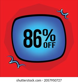 86 Off 86 Percent Blue Icon Stock Vector (Royalty Free) 2057950727 ...