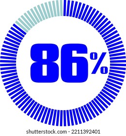 86 Percentage Round Pie Chart Economy Stock Vector (Royalty Free ...