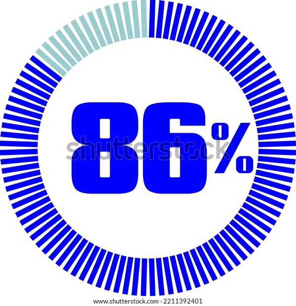 86 Percentage Round Pie Chart Economy Stock Vector (Royalty Free ...