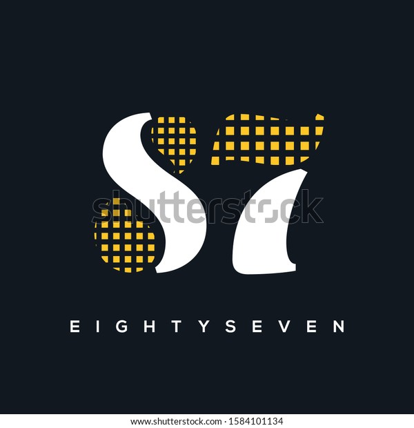 87 Number Logo Check Design Digit Stock Vector (Royalty Free ...