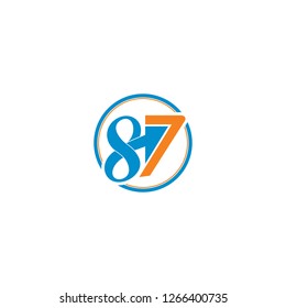 87 Number Logo Style Stock Vector (Royalty Free) 1266400735 | Shutterstock