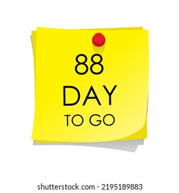 88 Days Go Sign Label Vector Stock Vector (Royalty Free) 2195189883 ...