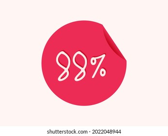 88 Percent Sticker 88 Image Stock Vector (Royalty Free) 2022048944 ...