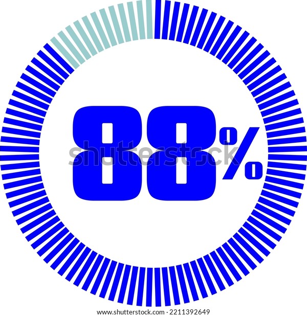 88 Percentage Round Pie Chart Economy Stock Vector (Royalty Free ...