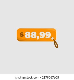 8899 Price Tag Icon Vectorized Orange Stock Vector (Royalty Free ...