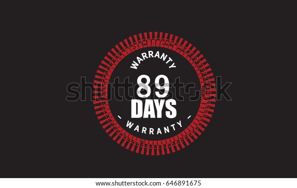 89 Days Warranty Icon Vector Background Stock Vector (Royalty Free ...
