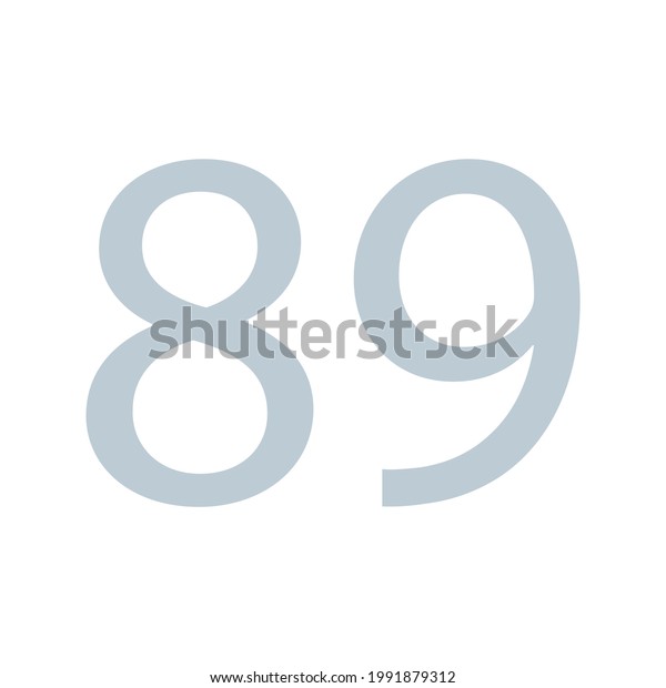 89 Number Simple Clip Art Vector Stock Vector (Royalty Free) 1991879312 ...