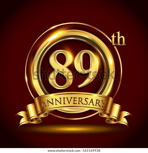 89th Golden Anniversary Logo Eighty Nine Stock Vector (Royalty Free ...