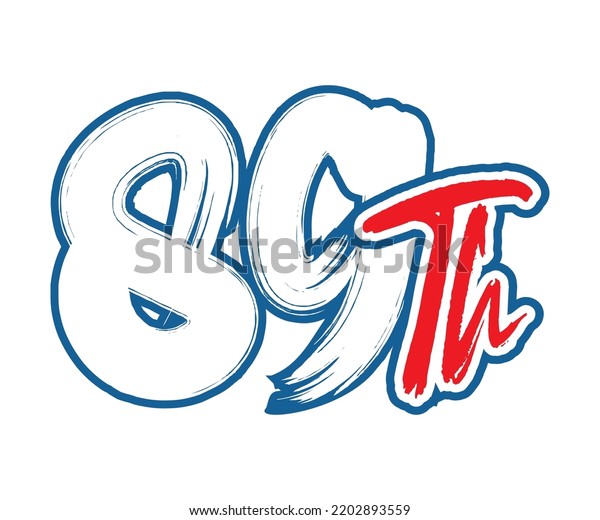 89th Ordinal Number Counting Vector Art Stock Vector (Royalty Free ...