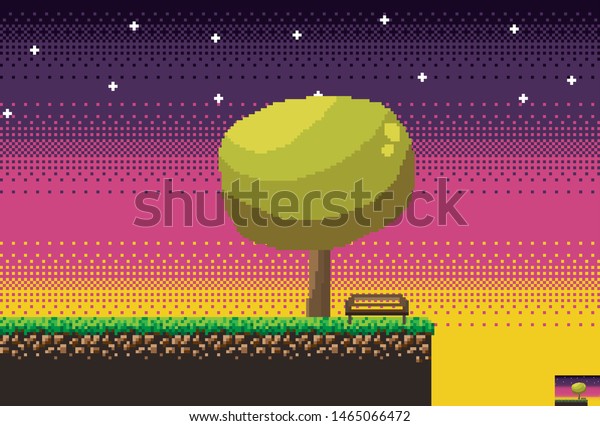 8bit Indie Arcade Game Scene Break Stock Vector (Royalty Free ...