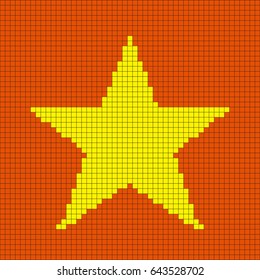 8bit Pixel Star Pixel Star Game Stock Vector (Royalty Free) 643528702