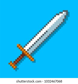 Pixel Art Sword Icon Rpg Sandbox: stockvector (rechtenvrij) 2151851317 ...