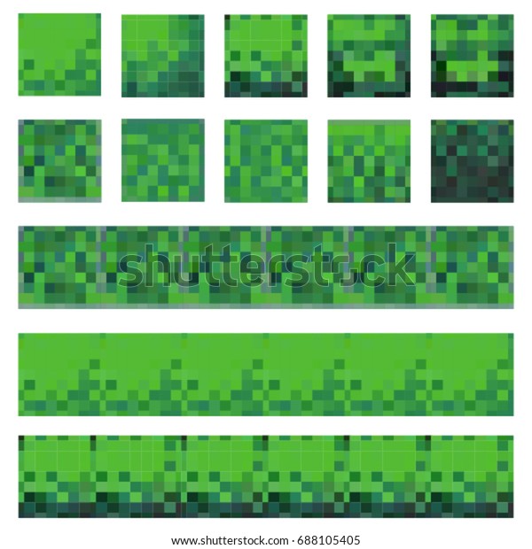 8bit Retro Pixel Art Texture Pack Stock Vector (Royalty Free) 688105405
