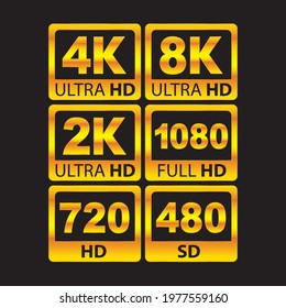8k Logo Vector Design 4k Logo: vector de stock (libre de regalías ...