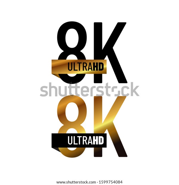8k Ultra Hd Logo Symbol 8k Stock Vector (Royalty Free) 1599754084 ...