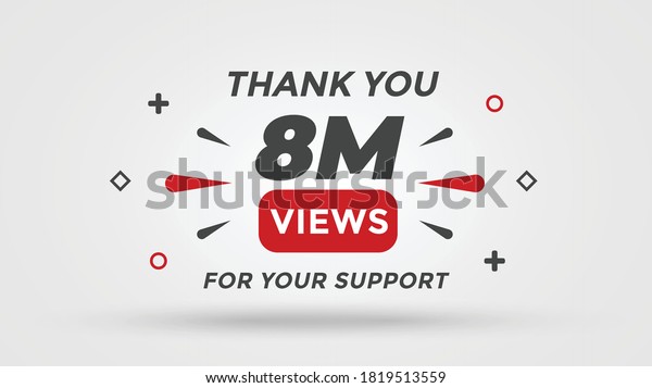 8m Views Celebration Background Design 8 Stock Vector (Royalty Free ...