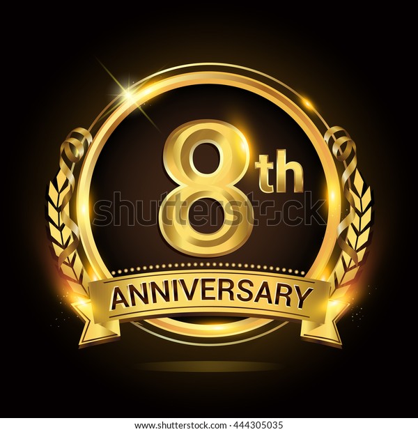 8th Golden Anniversary Logo 8 Years Stock Vector (Royalty Free ...