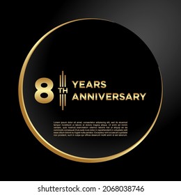 8th Years Anniversary Vector Design Anniversary Stock Vector (Royalty ...