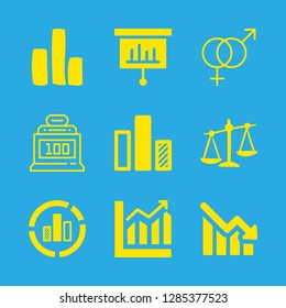 9 Comparison Icons Bar Chart Loss Stock Vector (Royalty Free) 1285377523