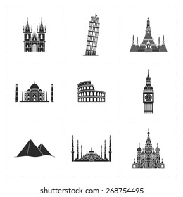 9 Flat Landmark Icons Stock Vector (Royalty Free) 268754495 | Shutterstock