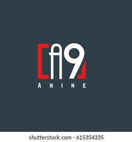9 Letter Digit Logo Design Vector: vector de stock (libre de regalías ...