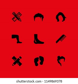 9 Long Icons Vector Set Feet Stock Vector (Royalty Free) 1149869378 ...
