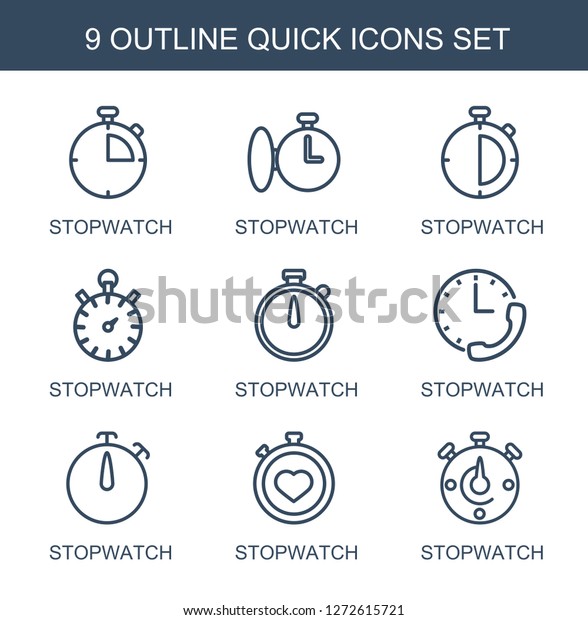9 Quick Icons Trendy Quick Icons Stock Vector (Royalty Free) 1272615721 ...