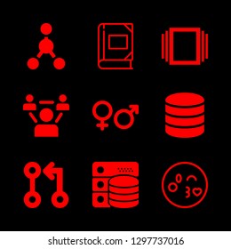 9 Relationship Icons Database Connection Circles Stock Vector (Royalty ...