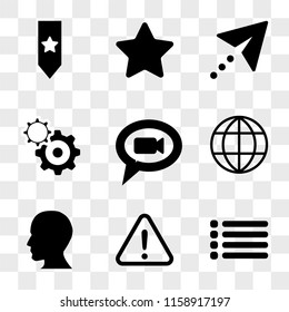 9 Simple Transparent Vector Icon Pack Stock Vector (Royalty Free ...