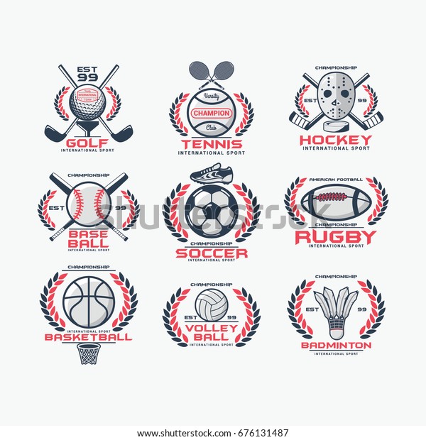 9 Sport Emblem Logo Vector Stock Vector (Royalty Free) 676131487 ...