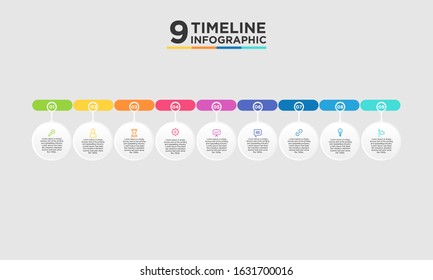 Timeline Infographic Design Template 8 Options Stock Vector (Royalty ...