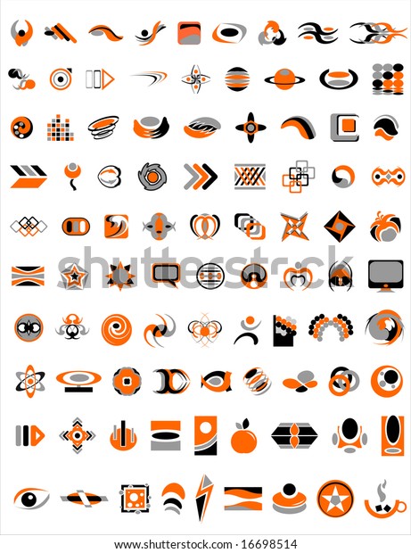 90 Company Logos Design Elements Vector Stock Vector (Royalty Free ...
