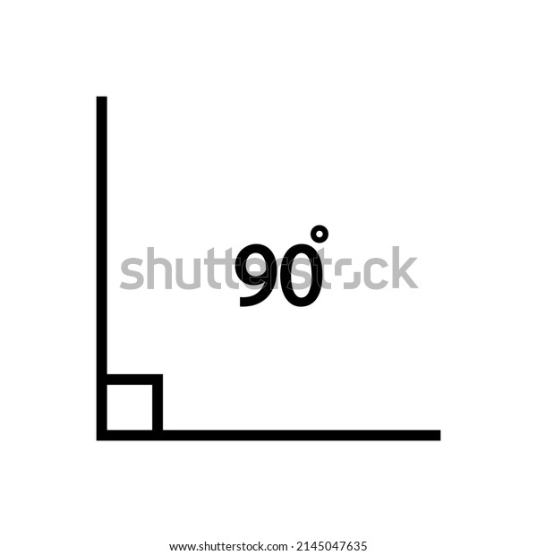 90 Degree Angle Icon 90 Degree: vetor stock (livre de direitos ...
