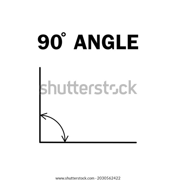 90 Degree Right Angle Geometric Mathematical Stock Vector (Royalty Free ...