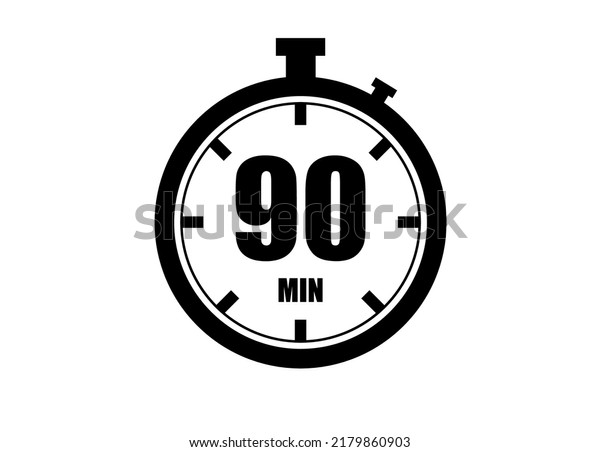 90 Minutes Timers Clock Time Measure: vetor stock (livre de direitos ...