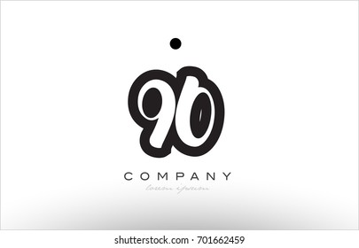 99 Number Black White Bold Logo: เวกเตอร์สต็อก (ปลอดค่าลิขสิทธิ์ ...