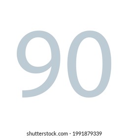 90 Number Simple Clip Art Vector Stock Vector (Royalty Free) 1991879339 ...