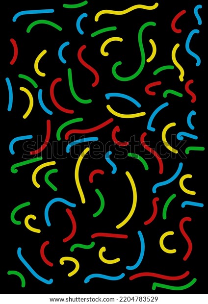 90s Style Background Design Colorful Lines Stock Vector (Royalty Free ...