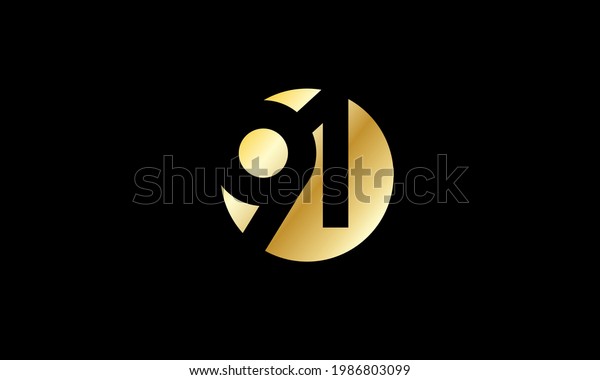 91 Circle Gold Negative Space Number Stock Vector (Royalty Free ...