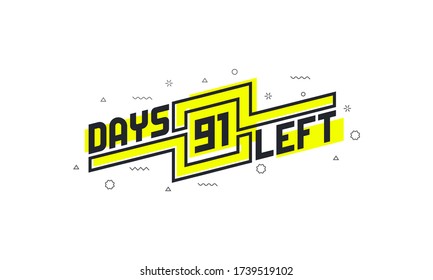 12 91 days countdown Images, Stock Photos & Vectors | Shutterstock