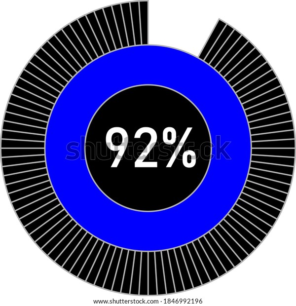 92 Circle Percentage Diagram Web Design Stock Vector (Royalty Free ...