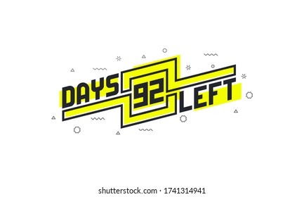 92 days countdown Images, Stock Photos & Vectors | Shutterstock