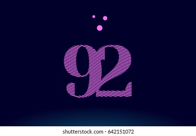 92 Number Digit Logo Pink Line Stock Vector (Royalty Free) 642151072 ...