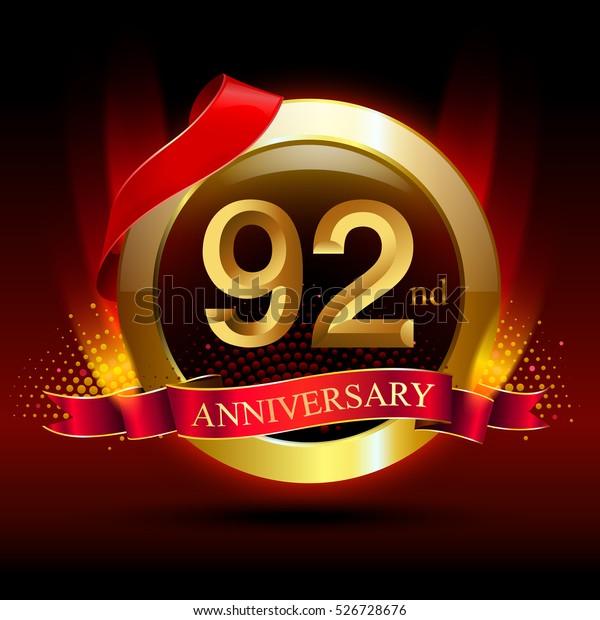 92nd Golden Anniversary Logo Ring Red Stock Vector (Royalty Free ...