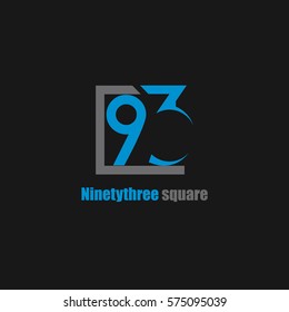 93 Number Logo Design Vector Element Stock Vector (Royalty Free) 575095039
