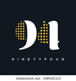 94 Number Logo Check Design Digit Stock Vector (Royalty Free) 1584101113