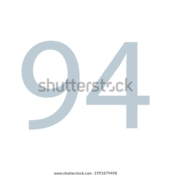 94 Number Simple Clip Art Vector Stock Vector (Royalty Free) 1991879498 ...